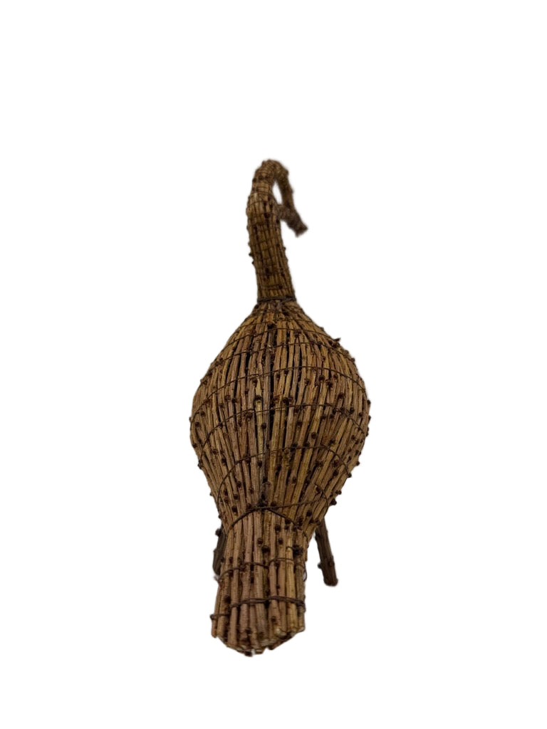 Handcrafted Standing Tamarack Bird Decoy – Three-Legged Design– Wachiya