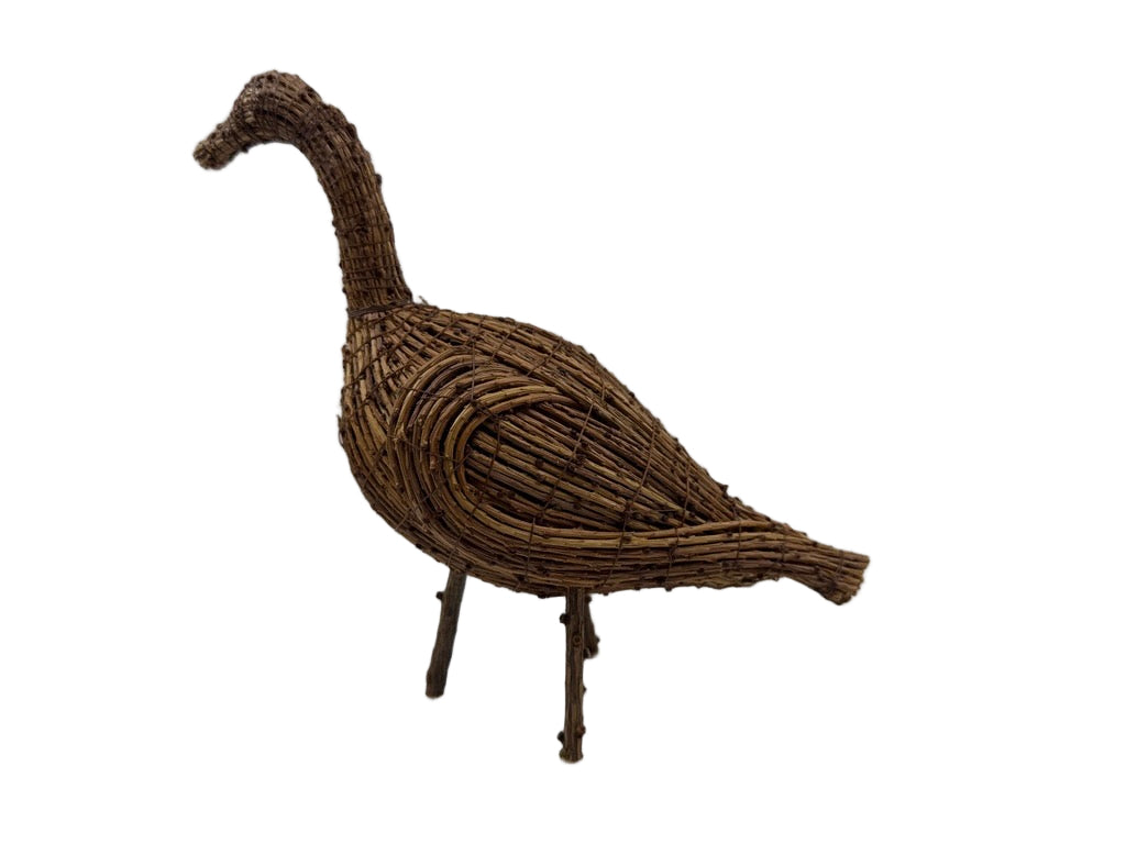 Handcrafted Tamarack Bird Decoy – Folded Wings (Small / Medium)– Wachiya