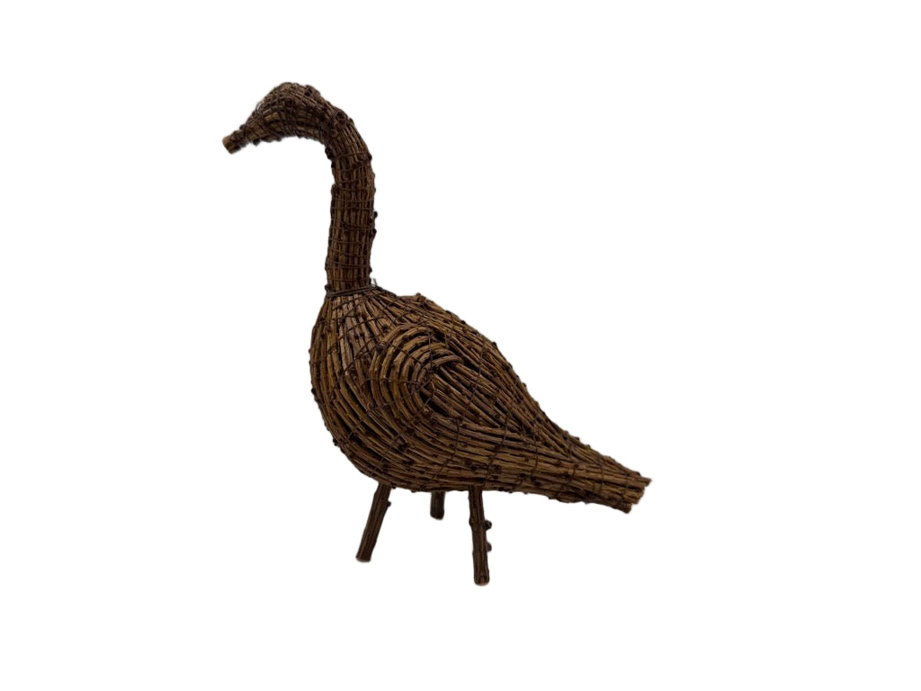 Handcrafted Tamarack Bird Decoy – Folded Wings (Small / Medium)– Wachiya
